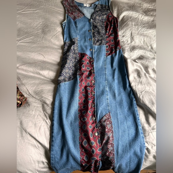 Paris Blues | Dresses | Vintage Jean Patchwork Dress | Poshmark